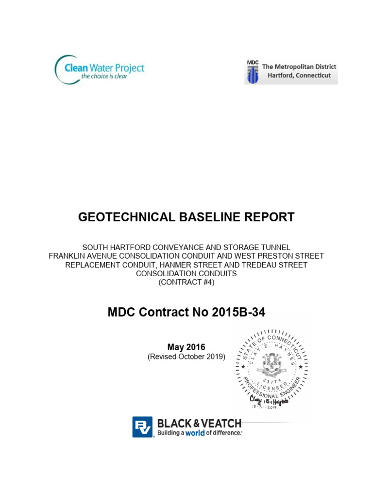 Geotechnical Baseline Report | PDF | Silt | Deposition (Geology)