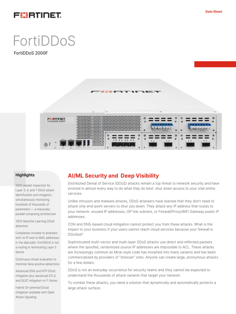 Fortiddos 2000f | PDF