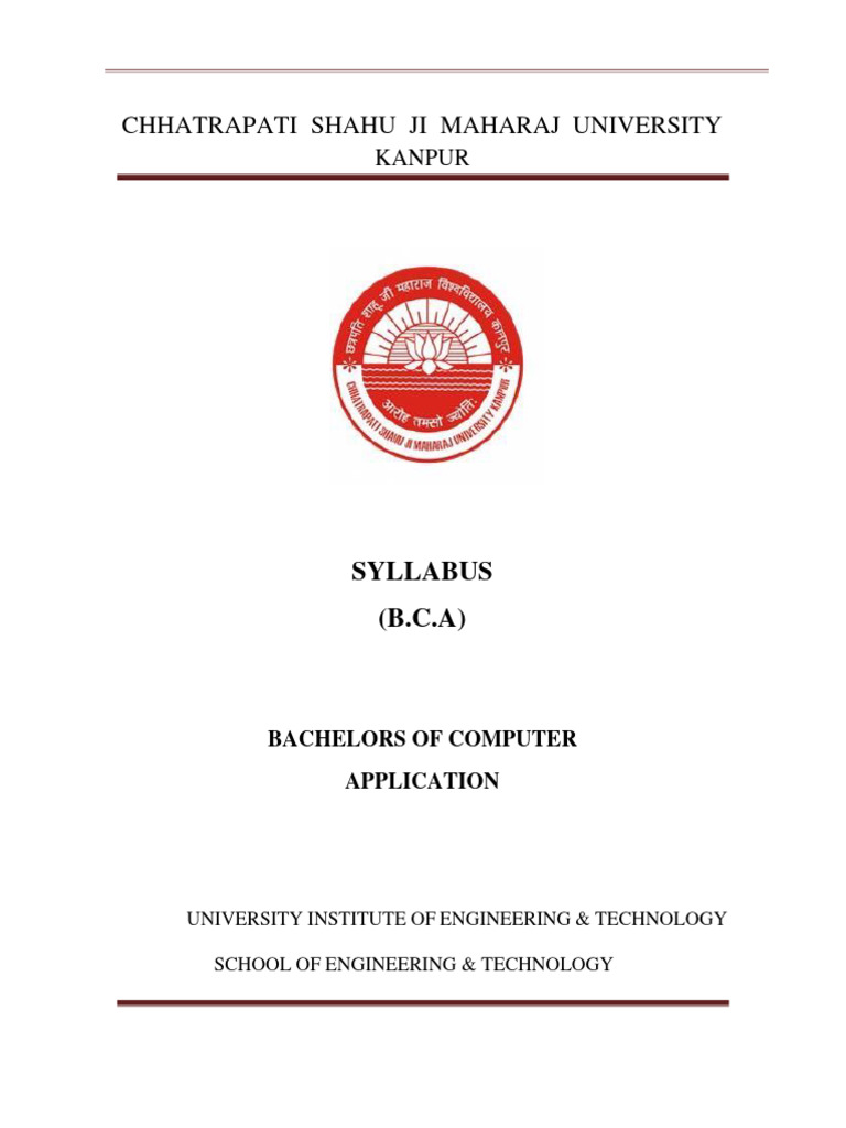 BCA Syllabus - Applicable From 2021 | PDF