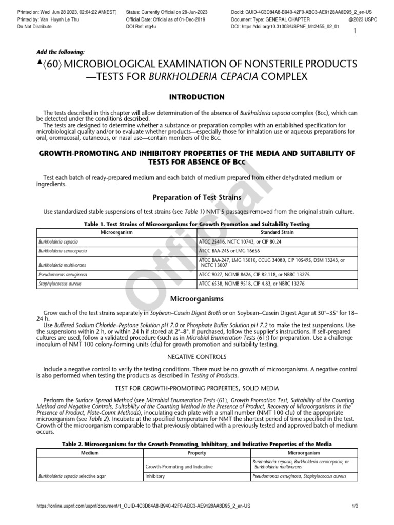 60 Burkholderia Cepacia Complex | PDF