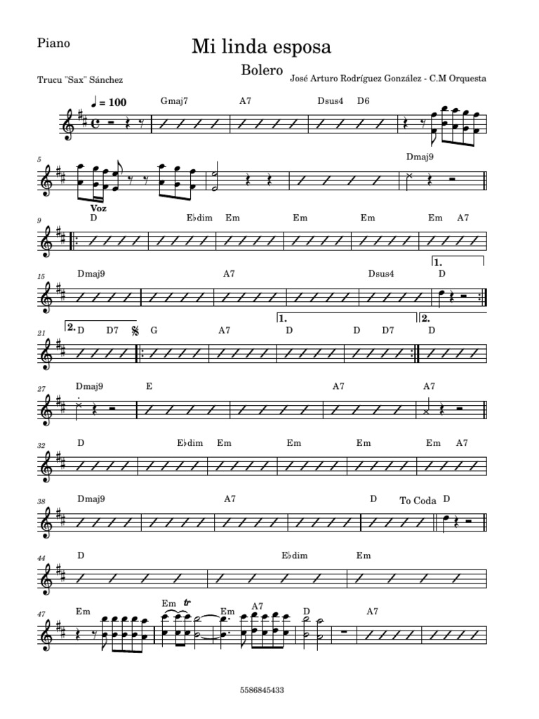 Mi Linda Esposa-Piano | PDF