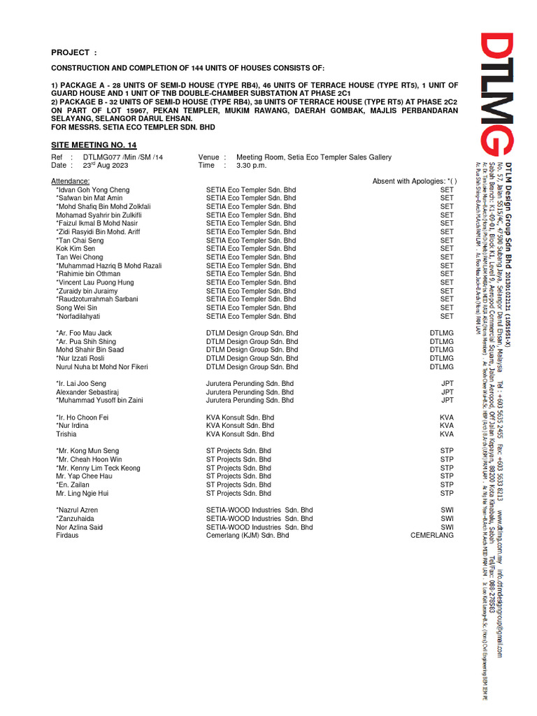 Construction of 144 Houses in Rawang | PDF | Real Estate ...