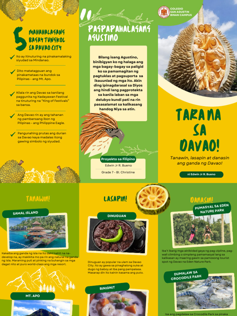 Davao Tour Guide Brochure | PDF