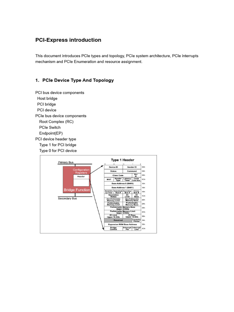 Pci-Express Introduction: 1. Pcie Device Type and Topology | Download ...