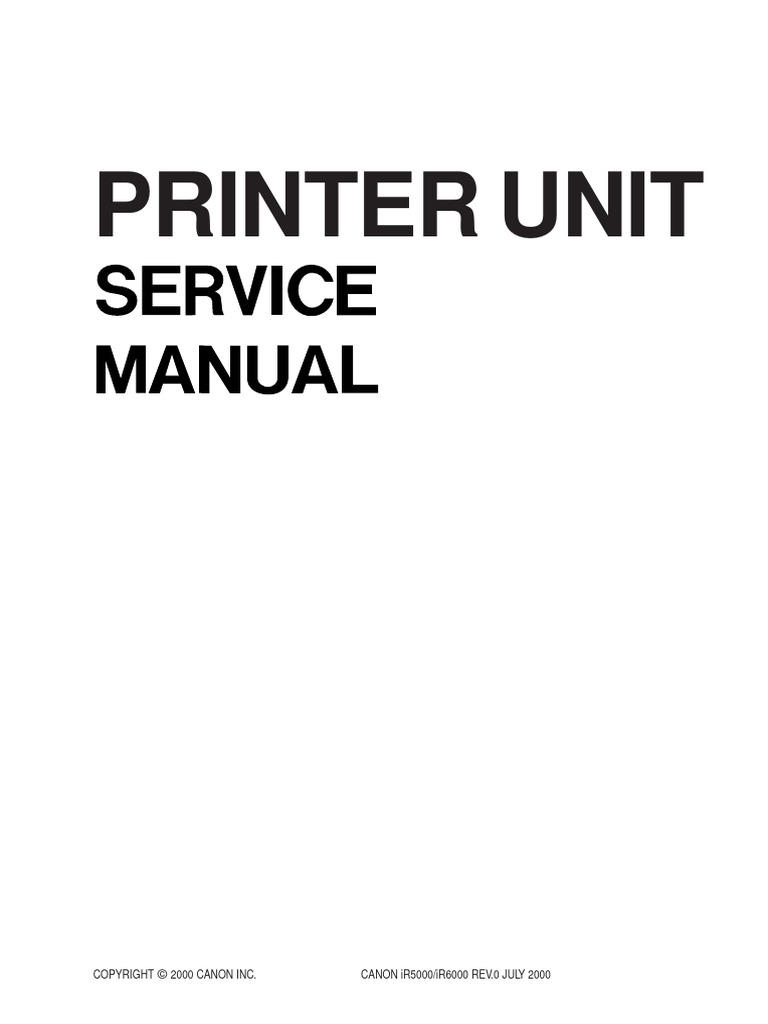 SM Printer Unit Ir6000 | PDF | Power Supply | Electrical Engineering