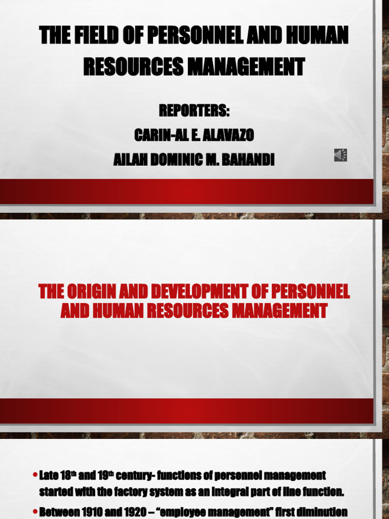 The Field of Personnel and Human Resources Management | PDF | Human ...