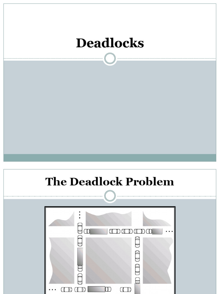 Deadlock | PDF | Teaching Methods & Materials
