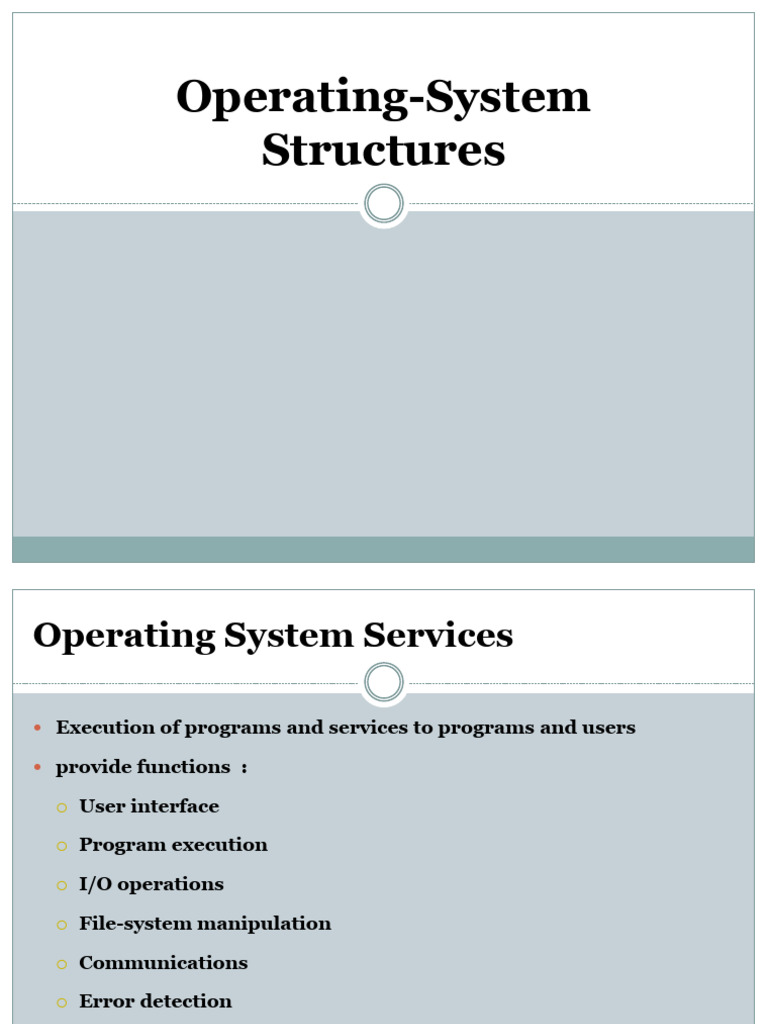Operating System Structures Pdf Graphical User Interfaces Operating System