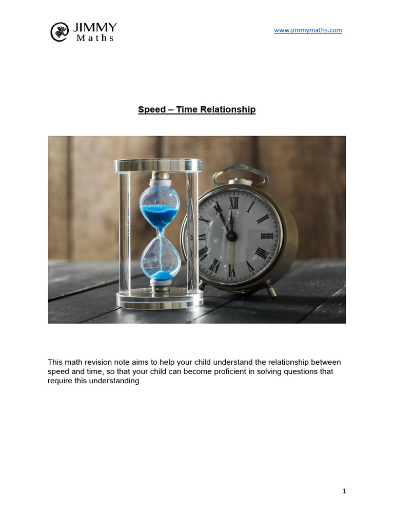 Speed - Time Relationship | PDF | Speed
