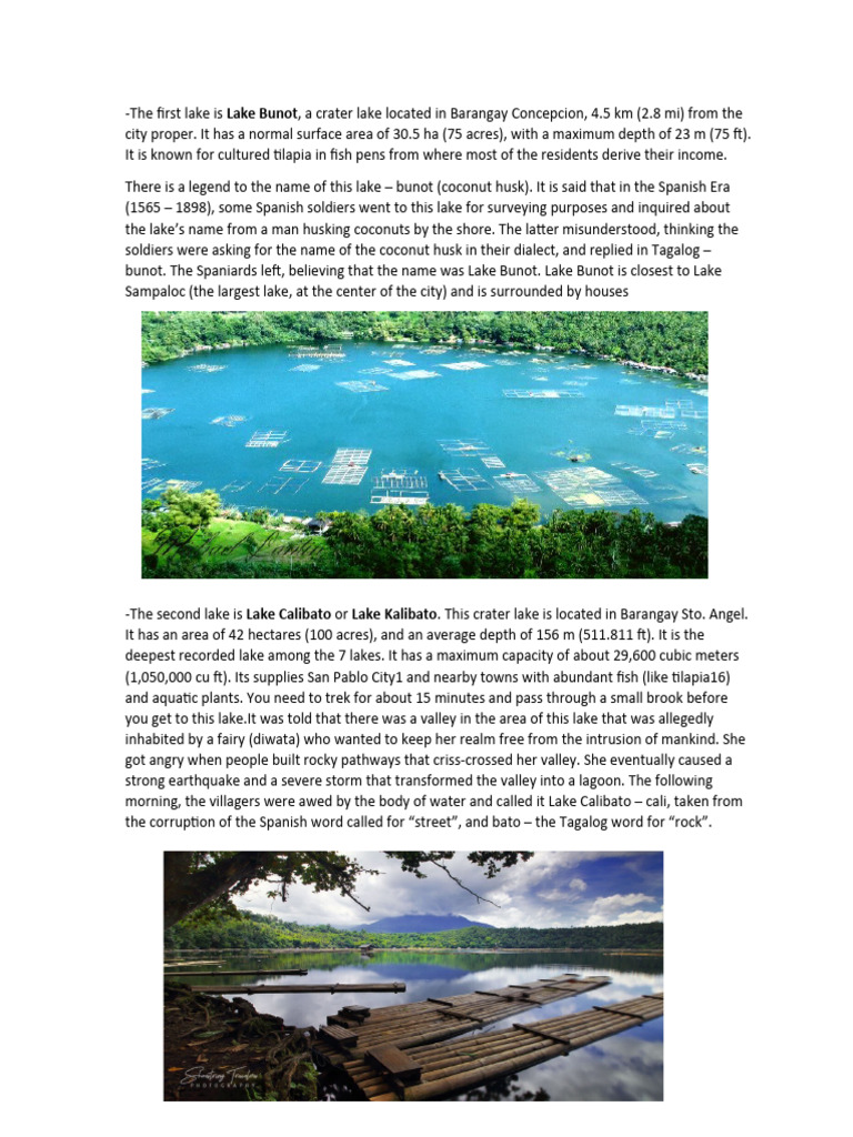Overview of San Pablo's Seven Lakes | PDF