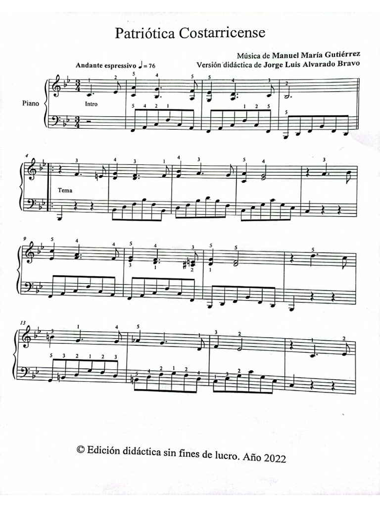 Patriotica Costarricense | PDF