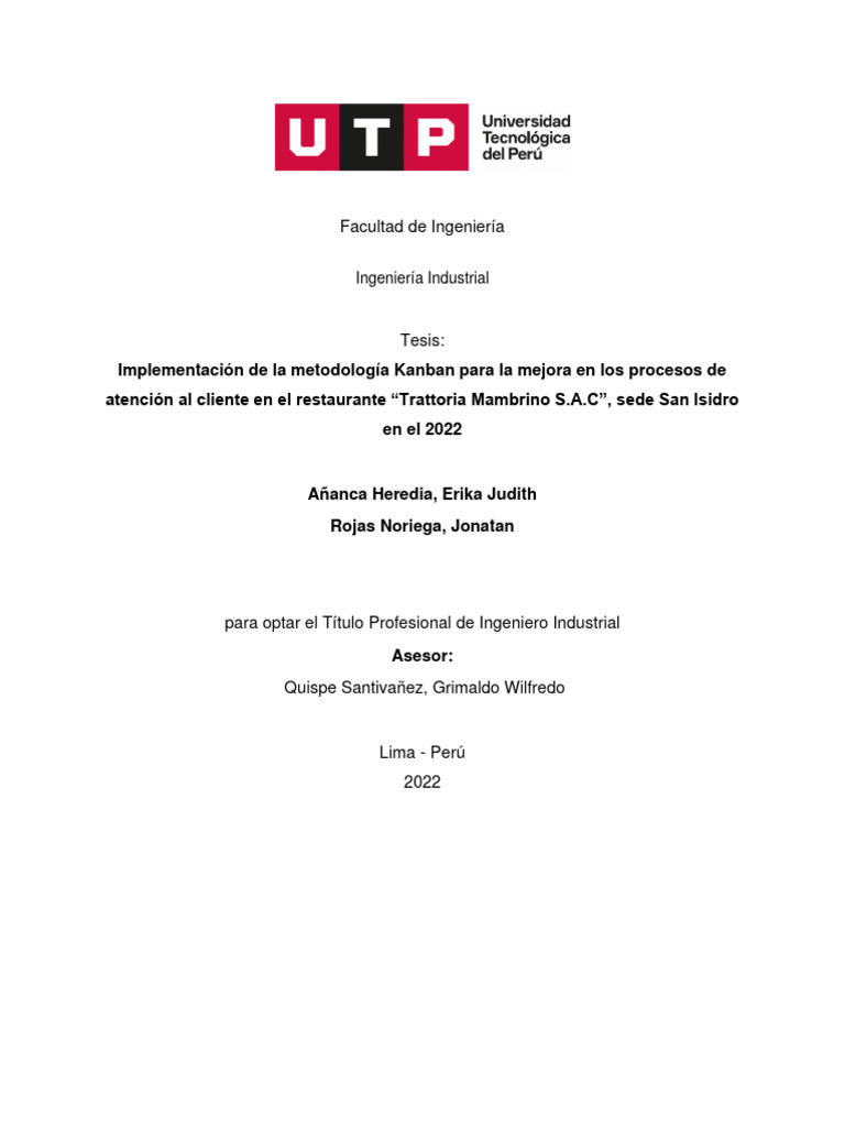 E.añanca J.rojas Tesis Titulo Profesional 2022 | PDF