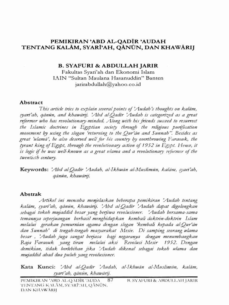 Abdul Qodir Audah | PDF