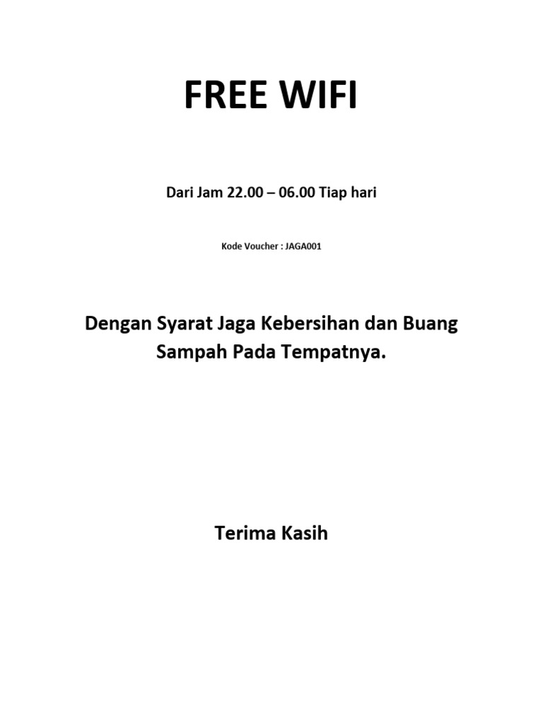 Free Wifi | PDF