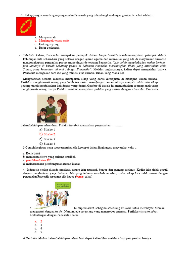 Soal Latihan PKN Persiapan STS Semester 1 | PDF | Ilmu Sosial