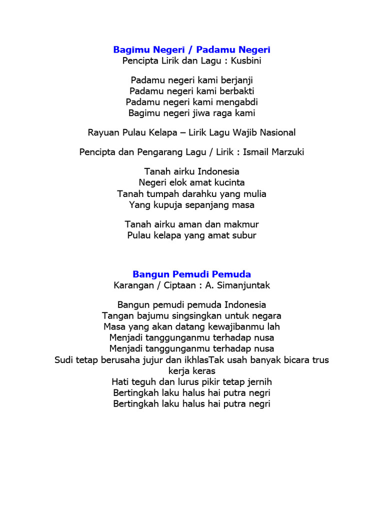 Bagimu Negeri | PDF