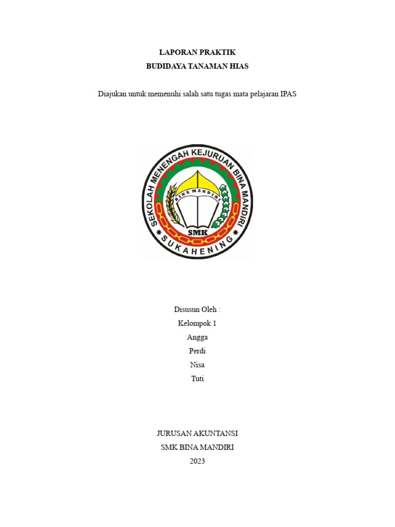 Contoh Laporan Praktek Ipas 1 | PDF