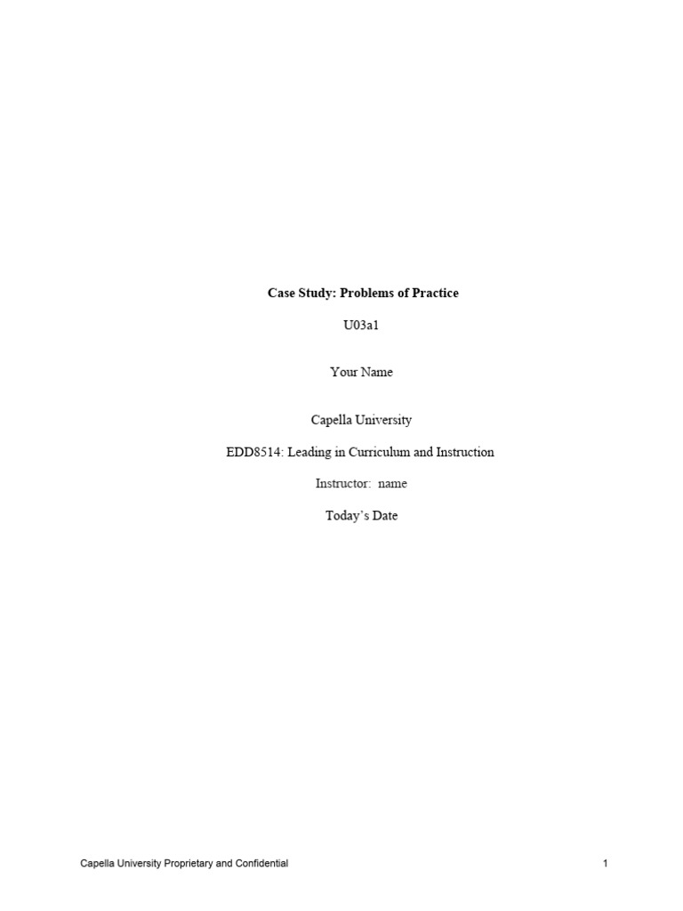 CF EDD8514 U03a1 Case Problems of Practice Template | PDF