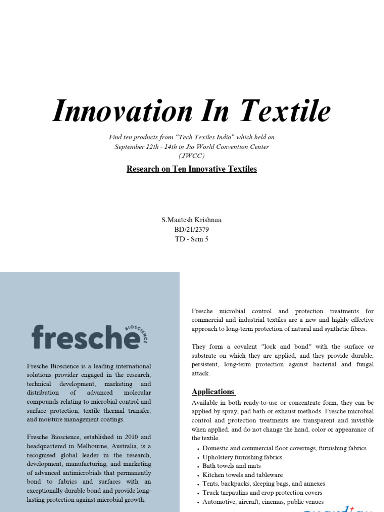 Innovation in Textiles. | PDF