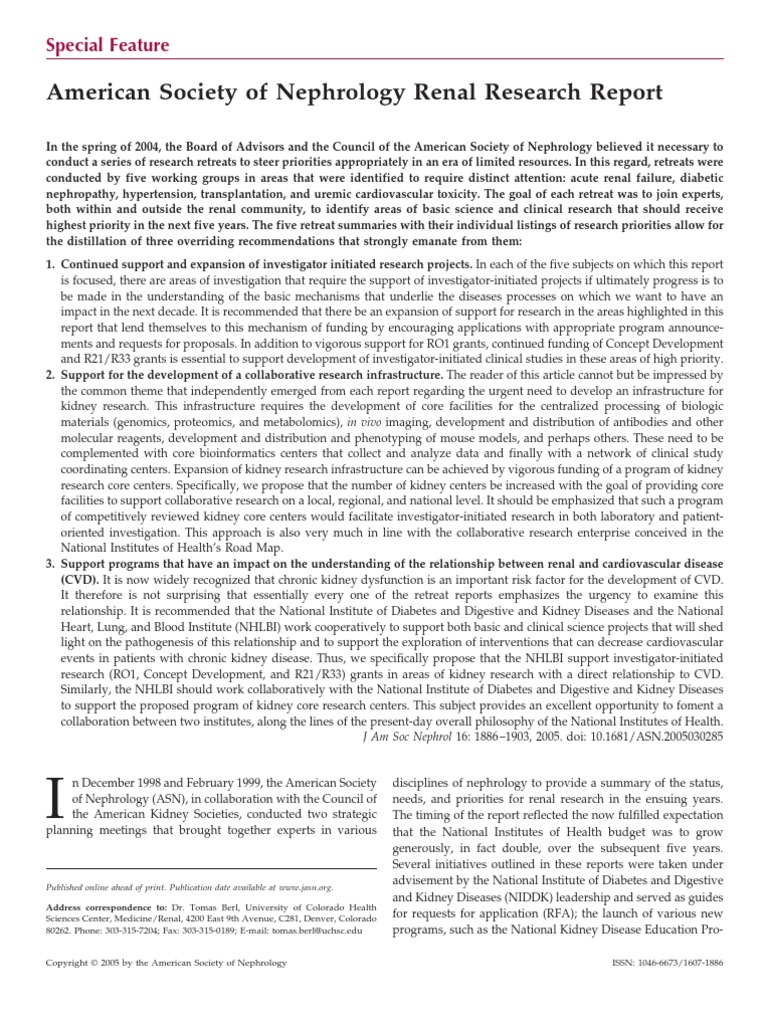 Kidney Research | PDF | Chronic Kidney Disease | Clinical Trial