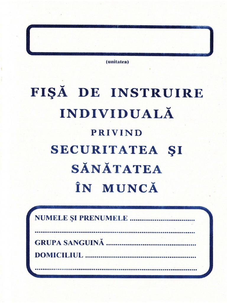 Fisa Instruire SSM | PDF