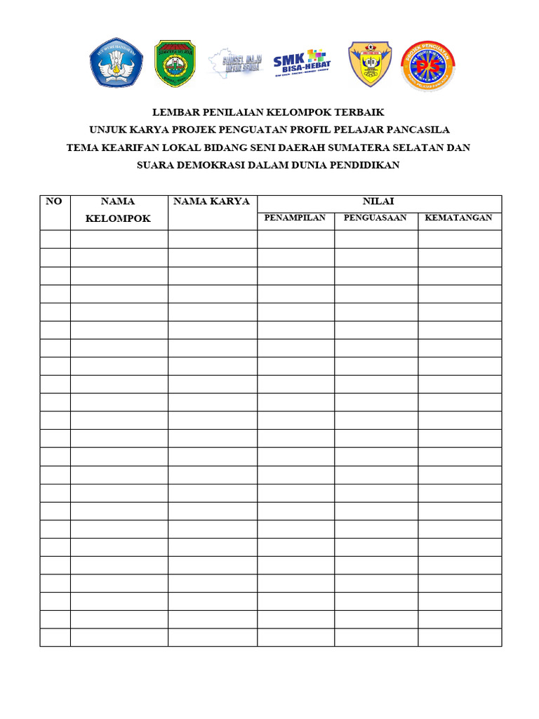 Lembar Penilaian P5 | PDF