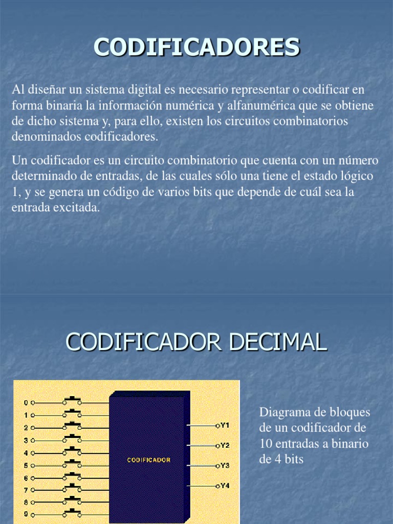 Codificadores y Decodificadores Digitales | PDF | Decimal codificado en ...