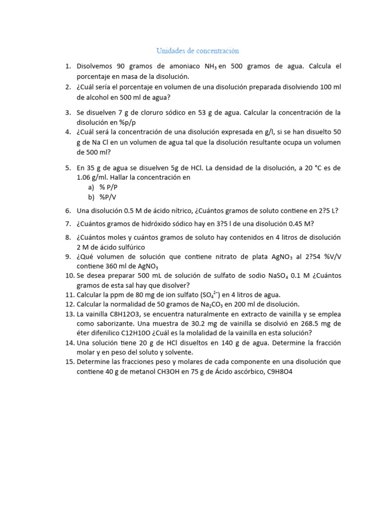 Problemario U1 | PDF