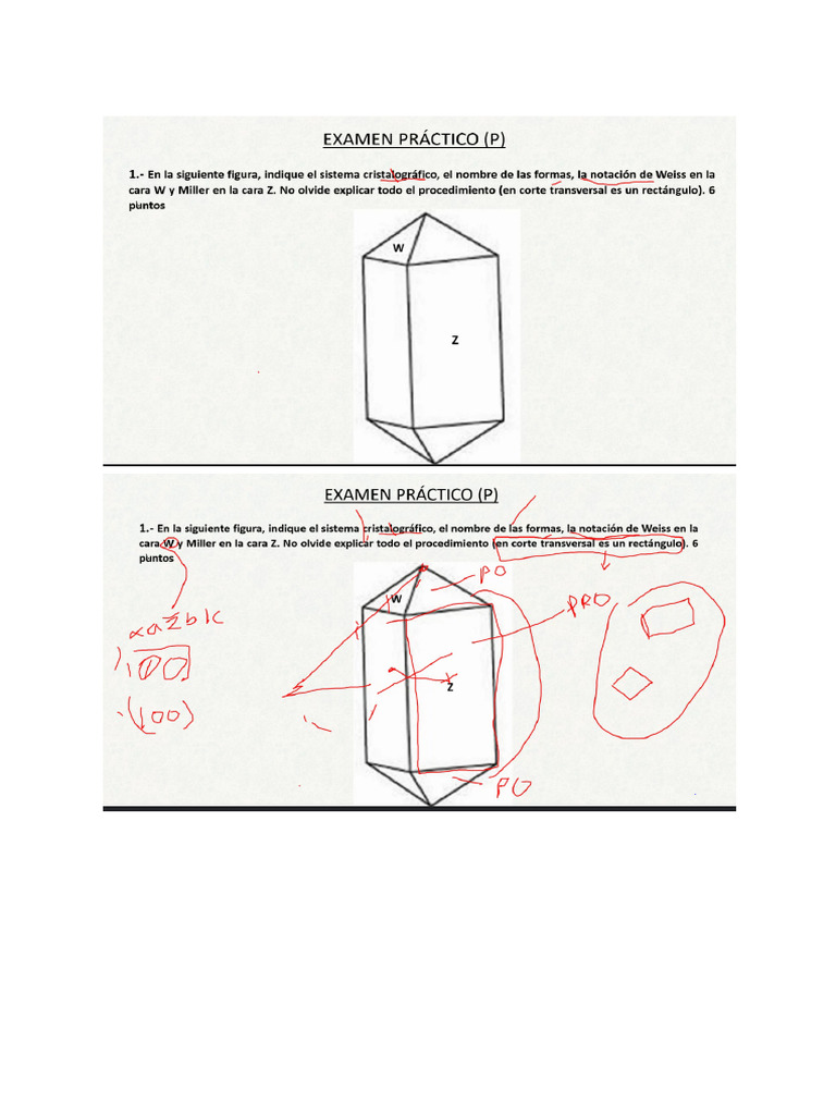examen parcial practico mineralogia | PDF