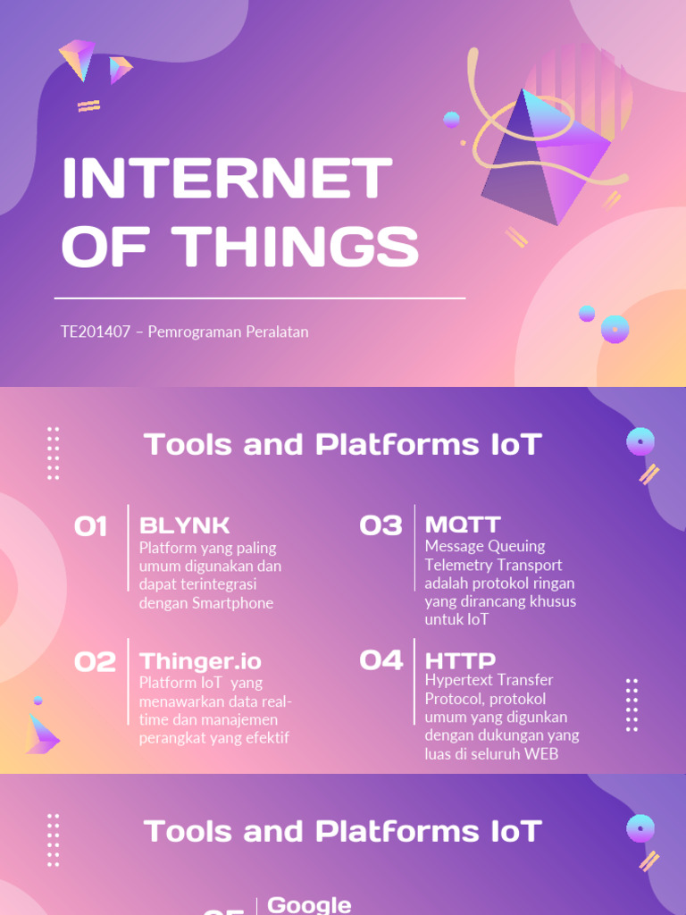 Internet of Things Platform and Tools | PDF