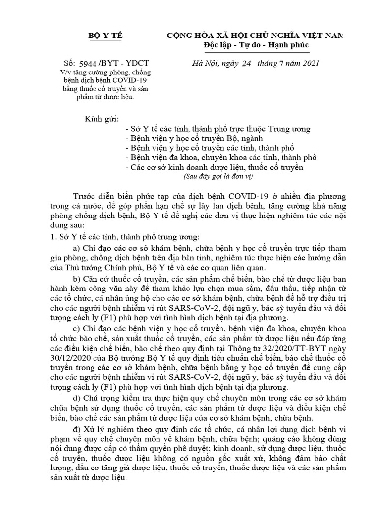 CV Bo Ye Te Ve Y Hoc Co Truyen | PDF