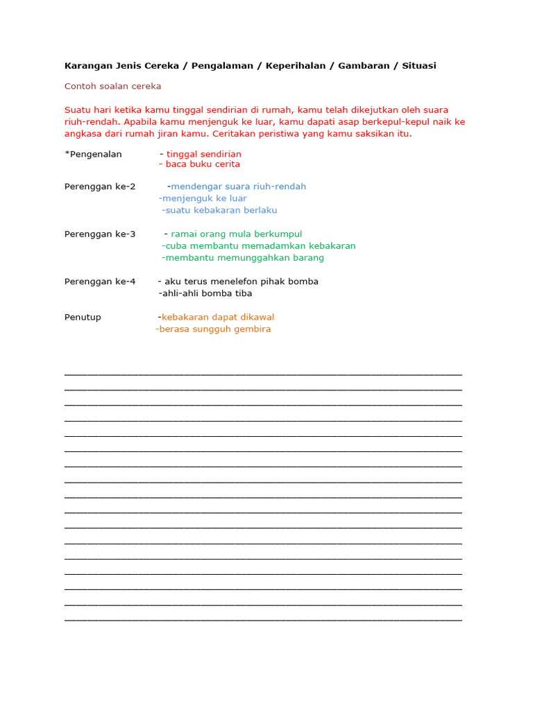 Karangan Jenis Cereka | PDF