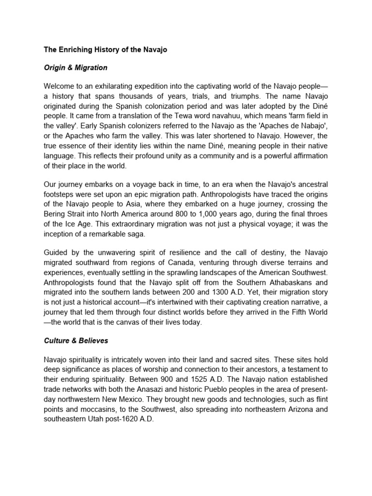 History of Navajo | PDF