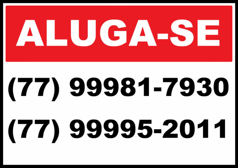 Placa de Aluga-Se | PDF