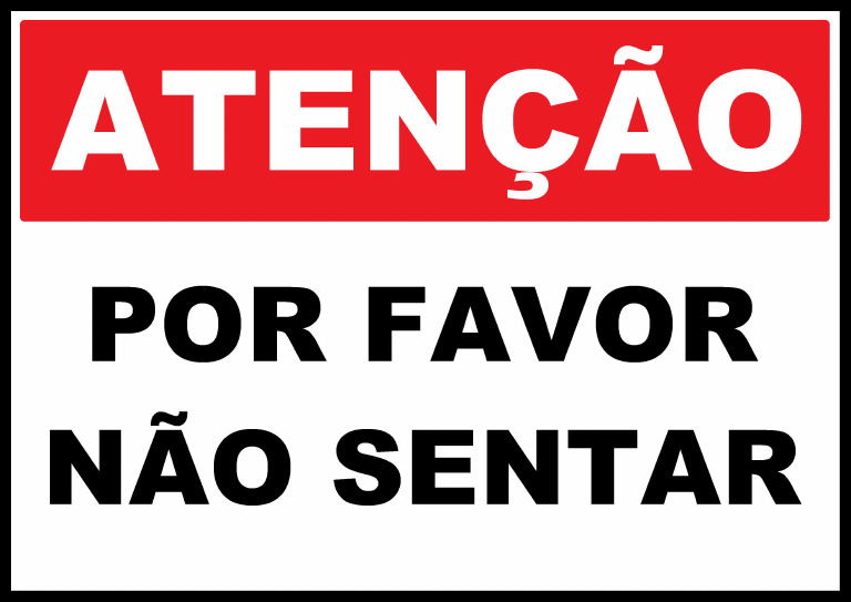 Atenção Por Favor Não Sentar Pdf