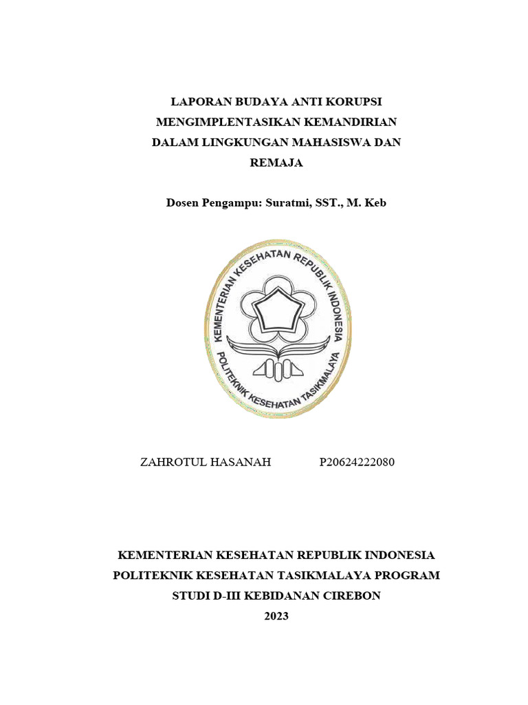 Laporan Dan Proposal Pbak (2) - Zahrotul Hasanah | PDF