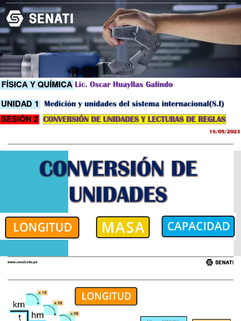 Sesion 2 - Conversion de Unidades - Mediciones en Regla | PDF