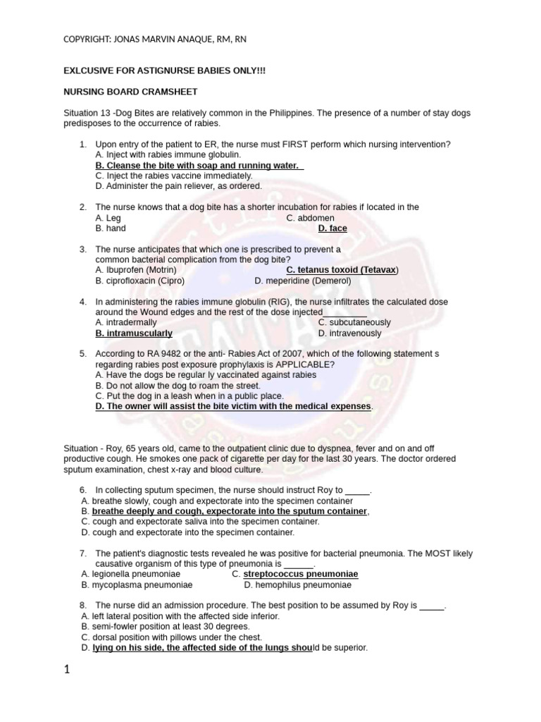 800 Pnle Review Questions and Answers - Docx 2 | PDF