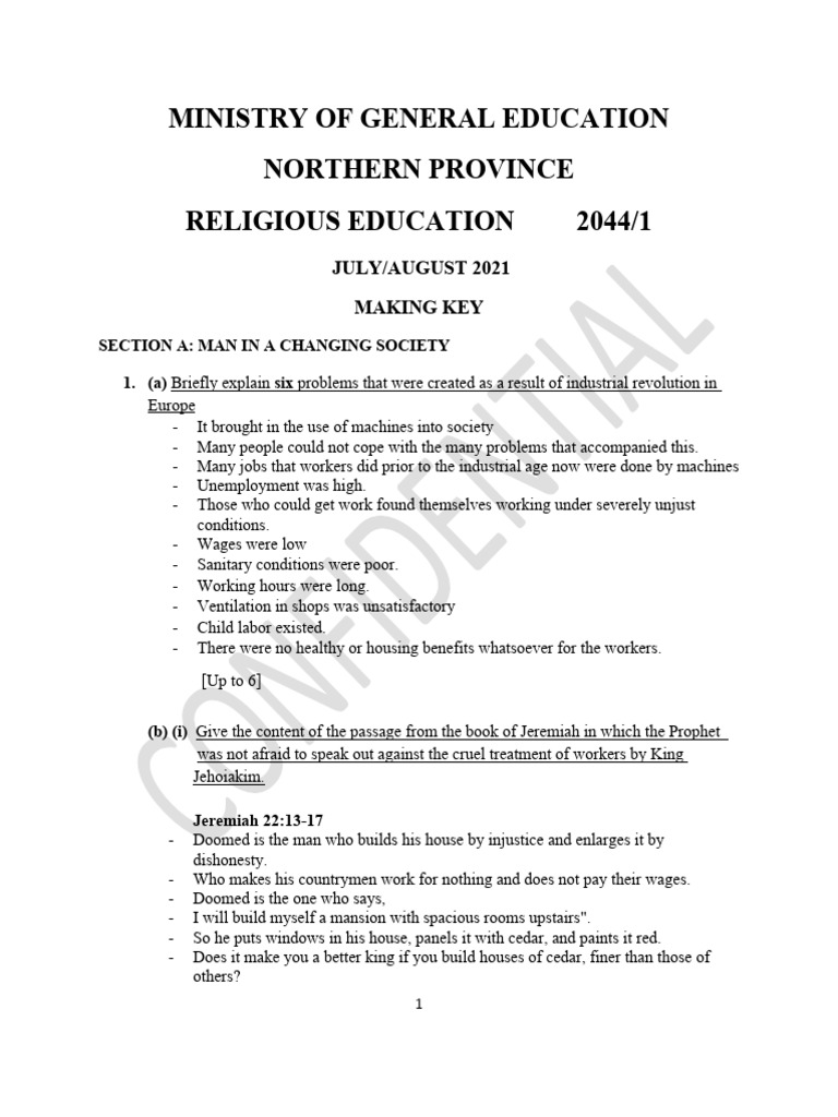 R e 2044 Marking Key 2021 | PDF | Jesus | Judas Iscariot