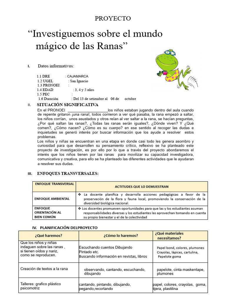 PROYECTO Sobre Las Ranas | PDF | Información | Hormiga