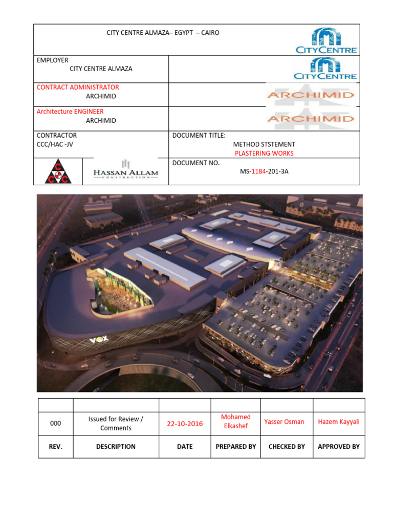 MS-1184-201-3A - REV 0 Plastering | PDF