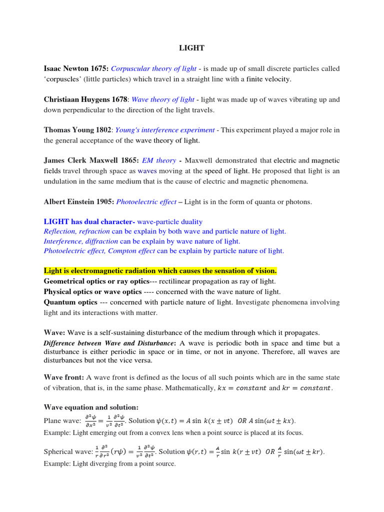 Interference of Light | PDF