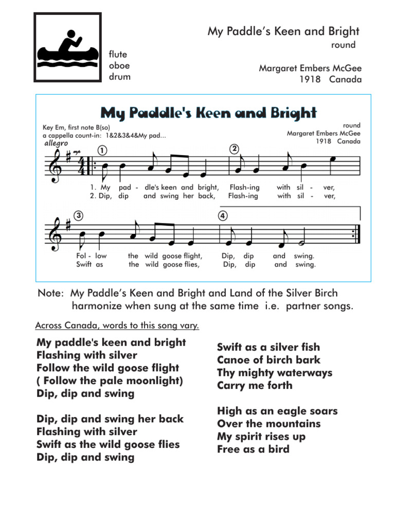 My Paddles Keen and Bright | PDF