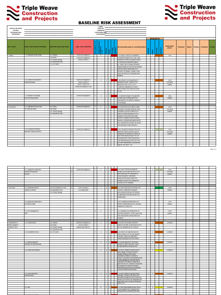 Baseline Risk Assessment | PDF