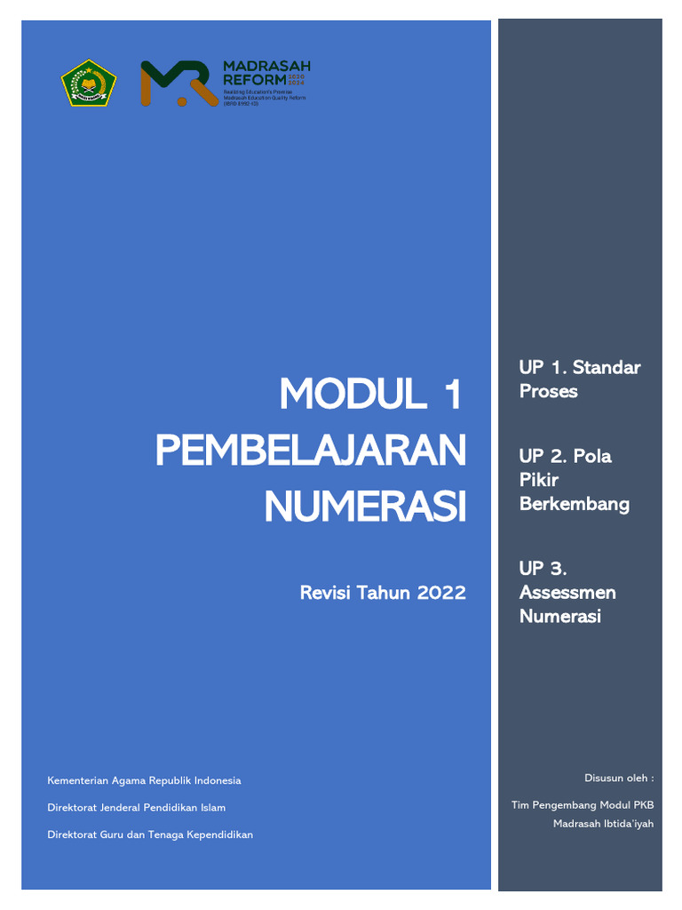 Modul 1 Pembelajaran Numerasi Edisi Revisi 2022 | PDF