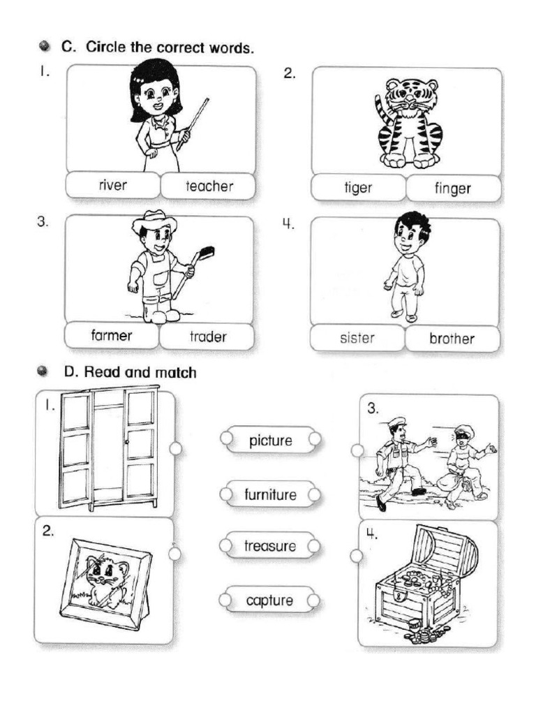 WORKSHEET ENGLISH 4d | PDF