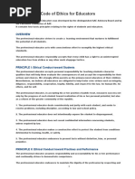 2021 - SACE - Code of Professional Ethics For Educators | PDF | Appeal ...
