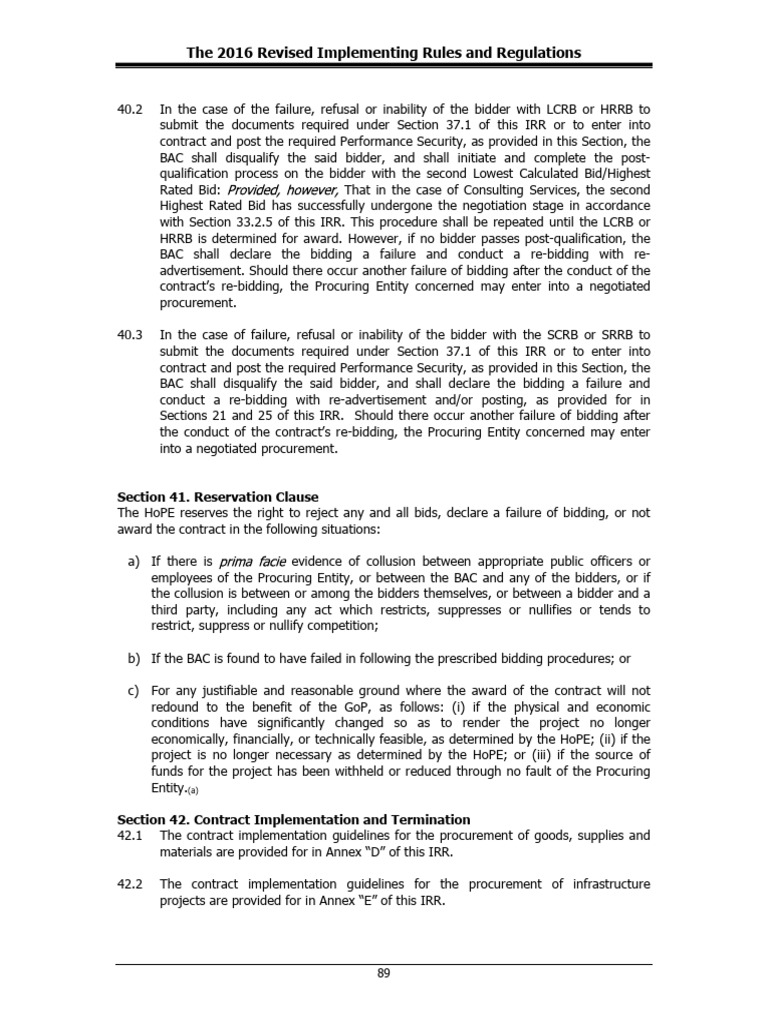 Section 41 - Reservation Clause | PDF