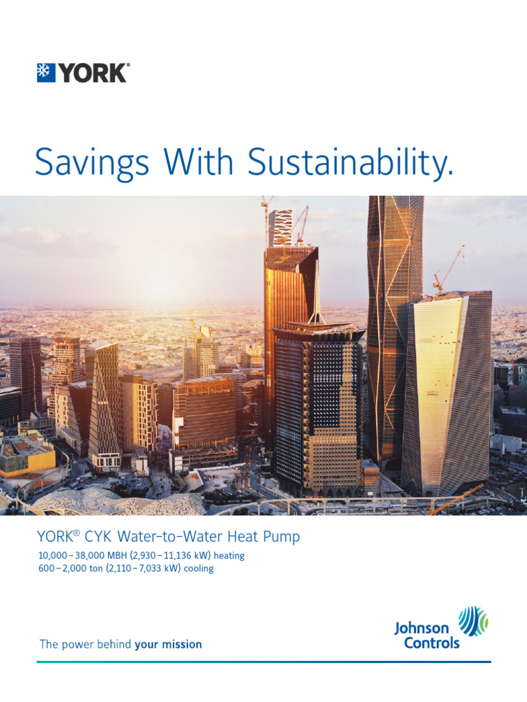 YORK CYK Water-to-Water Heat Pump, Saving With Sustainability Sales ...