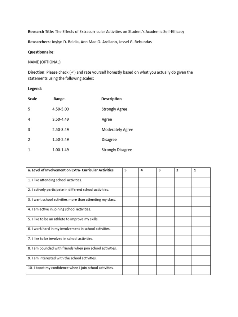 Research Instrument | PDF